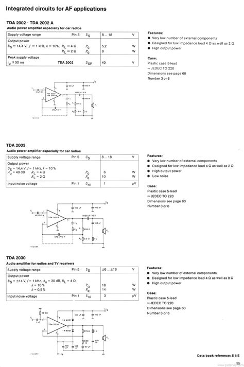 Tda2002 And Tda2002a Application Circuit Aeg Telefunken