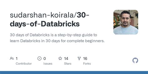 Github Sudarshan Koirala30 Days Of Databricks 30 Days Of Databricks