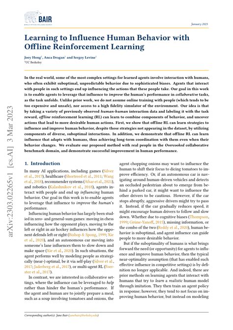 Pdf Learning To Influence Human Behavior With Offline Reinforcement Learning