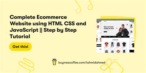 Complete Ecommerce Website Using Html Css And Javascript Step By Step Tutorial Buymeacoffee