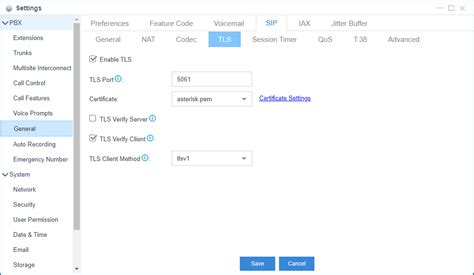 analog gateway fxs configure tls and srtp with yeastar s20 voip pbx