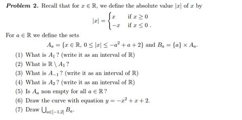Solved Problem 2 Recall That For X E R We Define The Chegg Com