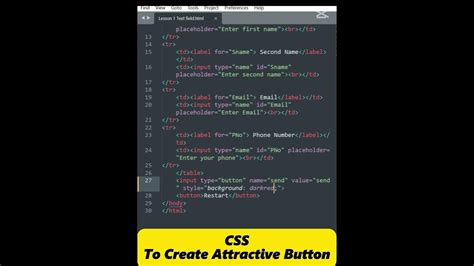 How To Create Attractive Button Using Html And Css Html And Css Tutorials