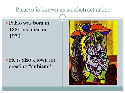 Ppt Discovering Cubism Picassos Abstract World Powerpoint