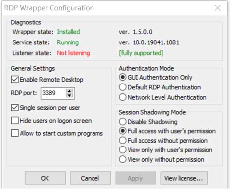 Rdp Wrapper Fully Support But Not Listening On 19041 1081 · Issue 1474 · Stascorp Rdpwrap · Github