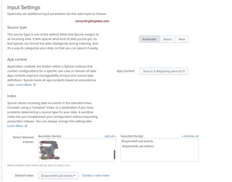 How To Send Openshift Logs And Events To Splunk Computingforgeeks