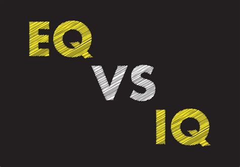 Eq Vs Iq Writing On Black Chalkboard Symbol Of The Comparison Between