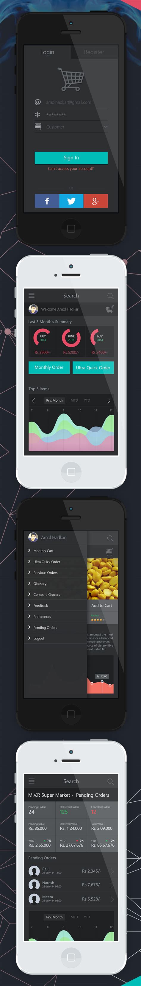Mobile Apps UI Designs Examples For Inspiration Inspiration Graphic Design Blog