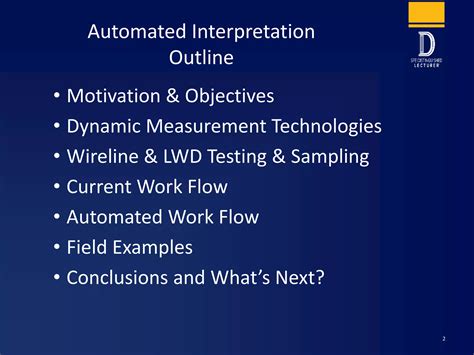 Automated Interpretation Of Wireline And Lwd Formation Testing Dynamic Data Pptx