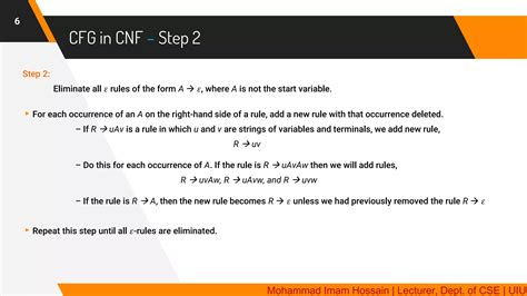 Toc 7 Cfg In Chomsky Normal Form Pdf