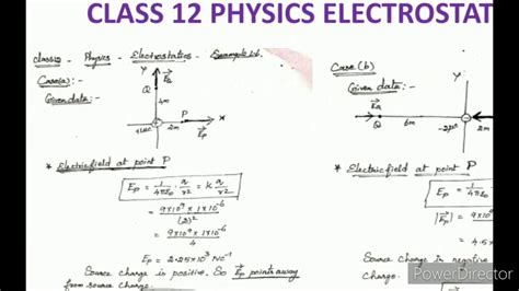 Class 12 Physics Unit 1 Electrostatics Example 16 Youtube