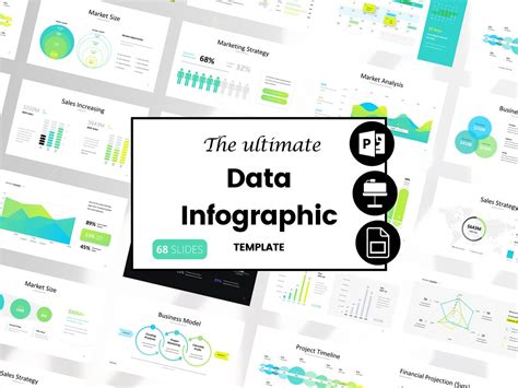 Data Infographic Powerpoint Theme Data Analysis Slide Template Chart Infographic Presentation