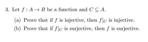 solved 3 let f a b be a function and c c a a prove
