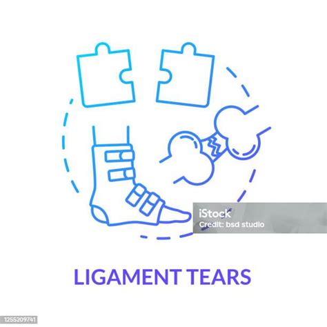 인대 눈물 발 힘줄 파열 개념 아이콘 다리 근육 상해 외상 치료 방법 아이디어 얇은 선 일러스트 벡터 절연 윤곽선 Rgb 색상 도면 편집 가능한 스트로크 건강관리와 의술에