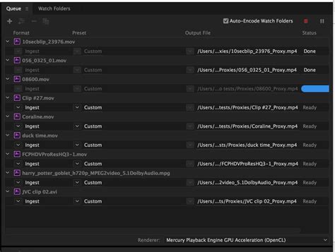 ingest and proxy workflow in adobe premiere pro
