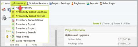 Lasso Inventory Center Availability Board