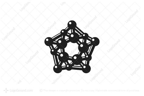Stylized Pentagonal Molecule Logo