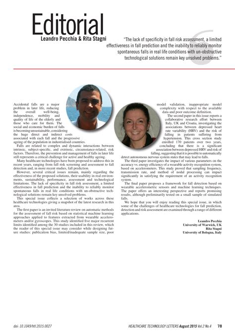 Pdf Editorial The Lack Of Specificity In Fall Risk Assessment A