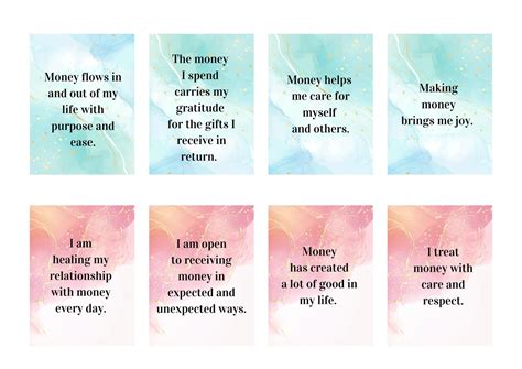40 Printable Money Mindset Cards Etsy