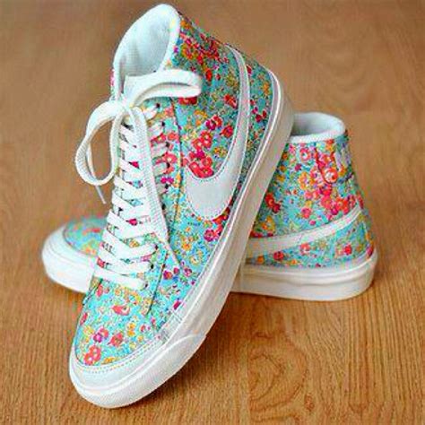 Nike Flower Sneakers Women Shoes Trending Shoes Cute Shoes