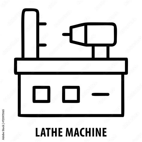 Lathe Machine Machinery Manufacturing Lathe Machine Icon Industrial Equipment Metalworking