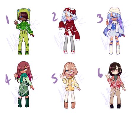 [closed] Xmas Chibi Adopts [0 6] By Natseiadopts On Deviantart