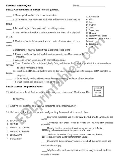Forensic Science Worksheets Ks3 Csi Science Engaging Ks3 Mini Lesson