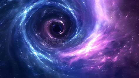 Dynamic Swirls And Abstract Cosmic Time Warp With Spiral And Curve Motion Stock Illustration