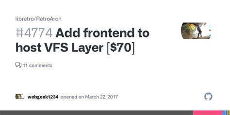 Add Frontend To Host Vfs Layer 70 · Issue 4774 · Libretroretroarch