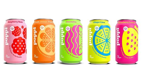 Poppi Prebiotic Soda 5 Flavor Variety 12 Oz Pack Of 10 Oasis Snacks