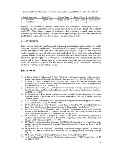 Analyzing Consistency Models For Semi Active Data Replication Protocol In Distributed Systems Pdf