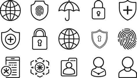 Security Icon Set 55602163 Vector Art At Vecteezy