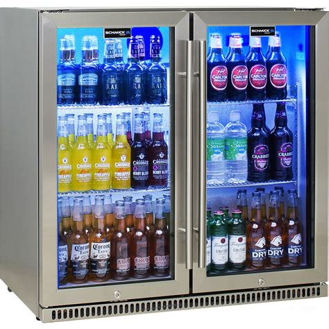 Schmick Stainless Bar Fridge 2 Door With Heated Glass And Triple Glazi