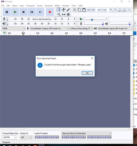 Wont Open The Aup File Randomly Windows Audacity Forum