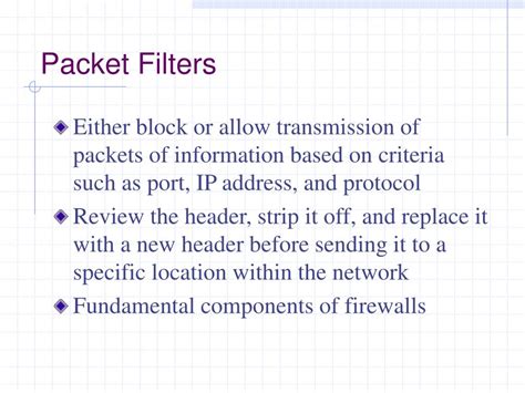 PPT Packet Filtering PowerPoint Presentation Free Download ID