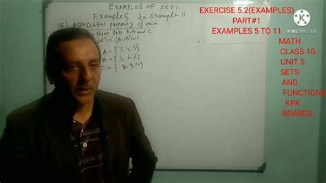 Lecture50 Exercise 52 Part1examples Q5 To Q11 Unit 5 Sets And Functions 10 Math Kpk