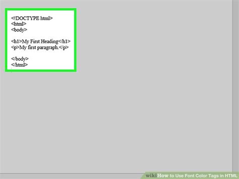 Ways To Use Font Color Tags In HTML WikiHow