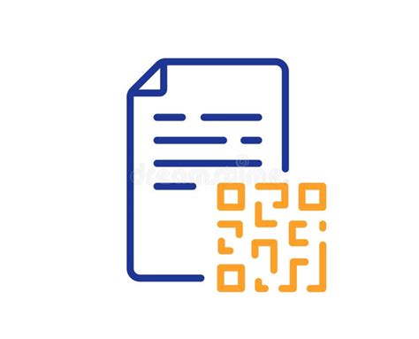 Qr Code Line Icon Scan Barcode Sign Vector Stock Vector Illustration Of Square Document
