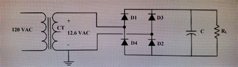 solved calculate peak output voltage dc load voltage dc