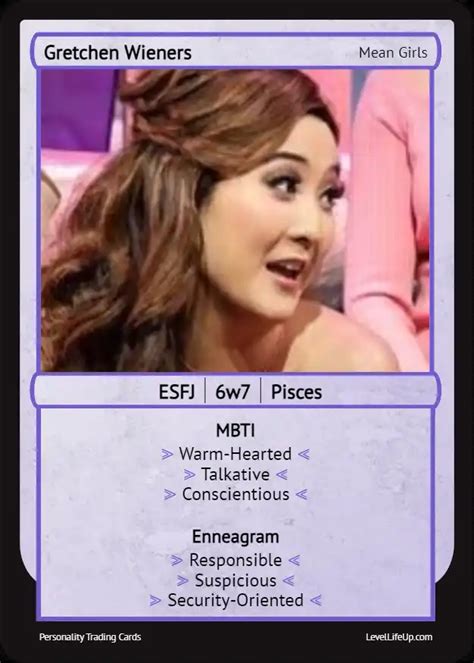Gretchen Wieners Enneagram And Mbti Personality Type Level Life Up