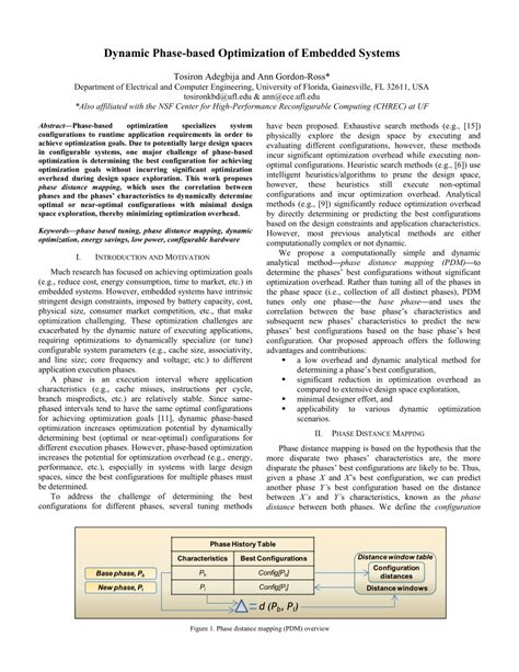 Pdf Dynamic Phase Based Optimization Of Embedded Systems