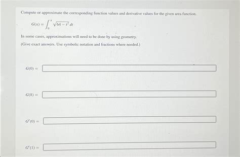 Solved Compute Or Approximate The Corresponding Function