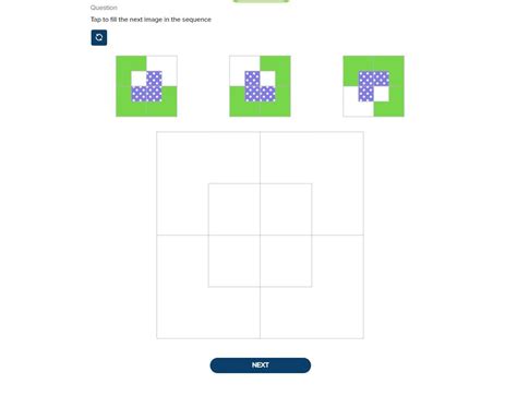 solved question tap to fill the next image in the sequence