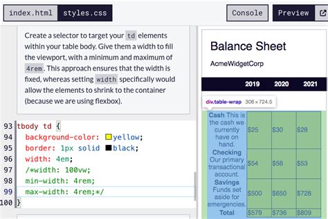 learn more about css pseudo selectors by building a balance sheet
