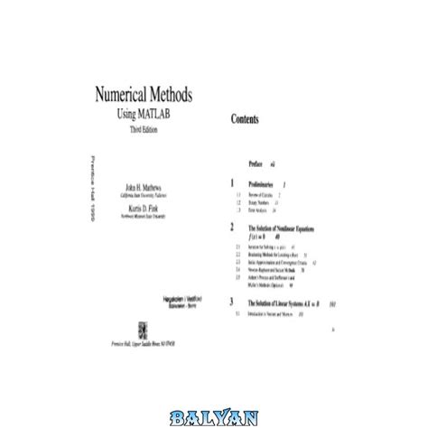 دانلود کتاب Numerical Methods Using Matlab بلیان