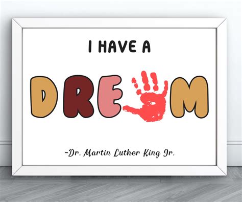 Mlk Day Handprint Craft Printable Martin Luther King Jr Activity For