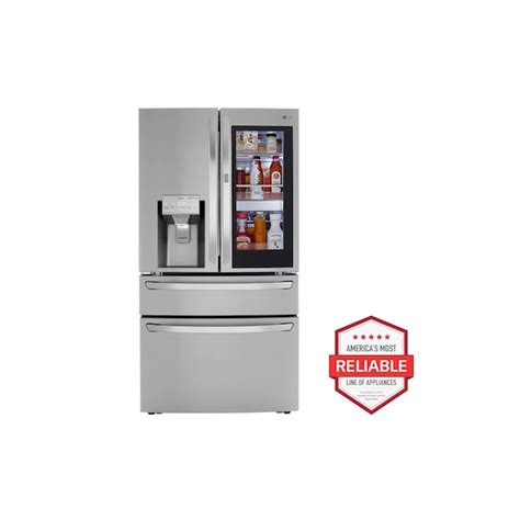 Lg 30 Cu Ft French Door Refrigerator With Instaview Craft Ice Thinq