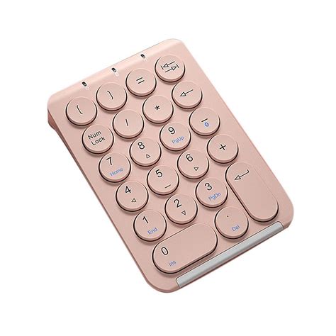 Wireless Number Pad Bluetooth Numeric Keypad Round Keycaps Numpad Keys Rechargeable Number