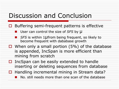 Ppt Incspan Incremental Mining Of Sequential Patterns In Large Databases Powerpoint