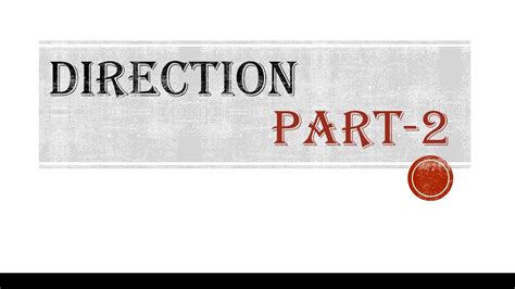 Reasoning Directionpart 2 Dsssb Kvs Nvs Ssc Htet Youtube